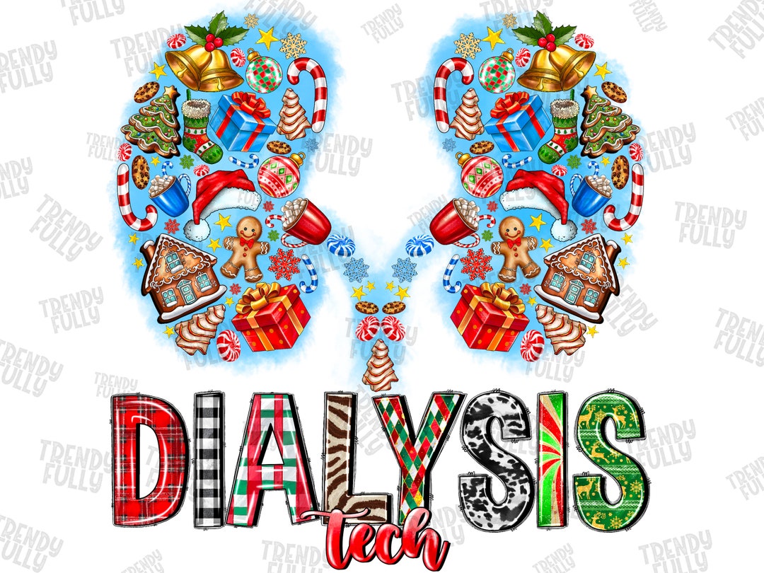 Dialysis Tech Png, Sublimation Design, Nephrology, Merry Christmas Png ...