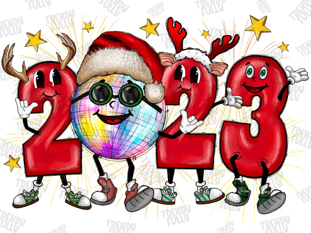 Family Christmas 2023 Png Sublimation Design, Happy New Year Clipart ...