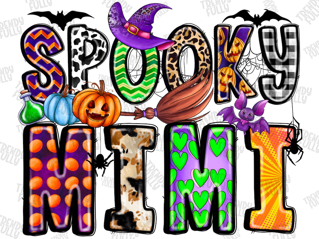 Spooky Mimi Sublimation Png, Spooky Mimi Halloween Shirt, Spooky ...