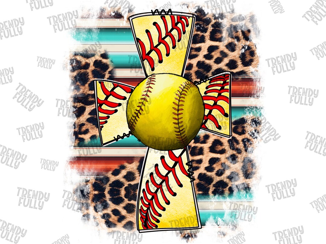 Softball Cross Png File, Cowhide, Western, Leopard, Cross Png, Softball ...