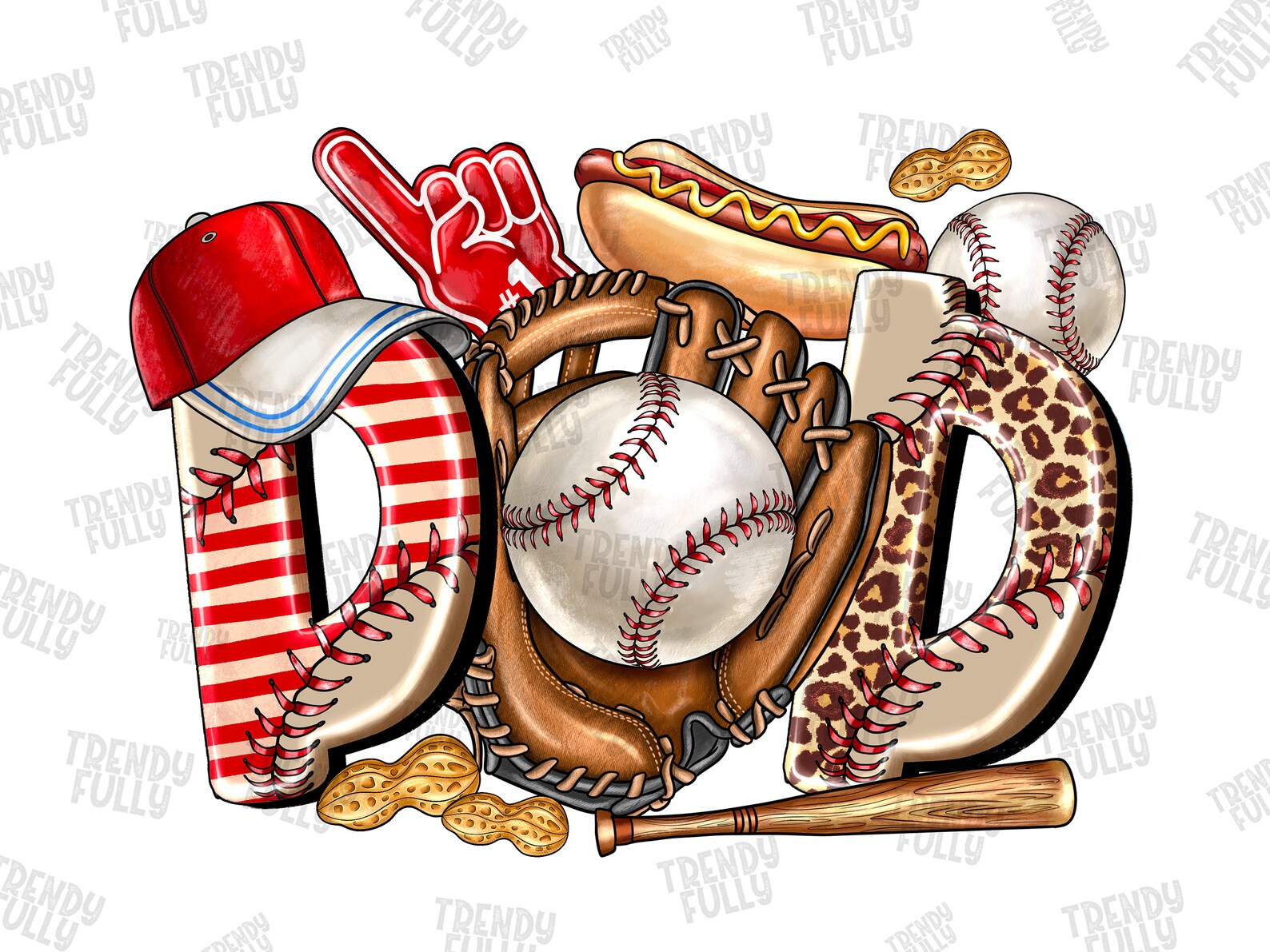 Baseball Dad, Baseball Clipart, Transparent PNG File for Sublimation ...