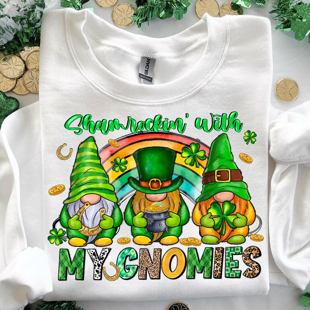 St. Patrick's Day Shamrockin' With My Gnomies Png Sublimation Design ...