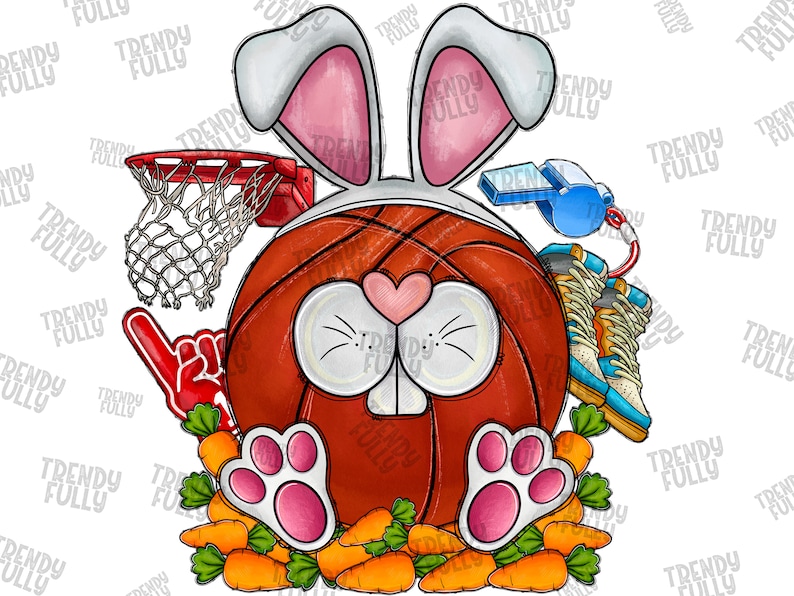 Basketball Easter Bunny Png Sublimation Design, Easter Bunny Png ...