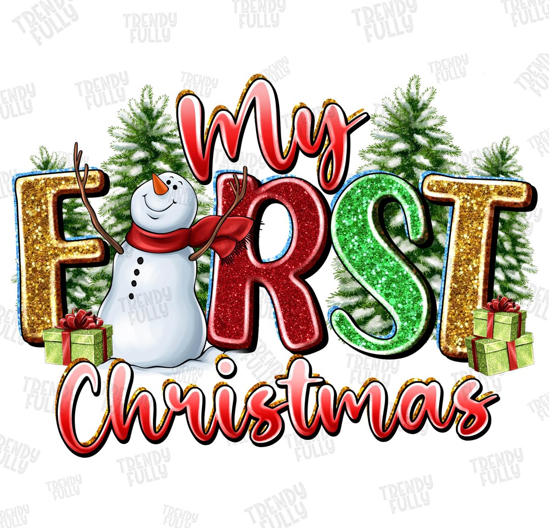 My First Christmas Snowman PNG, Baby's First Christmas, 1st Christmas ...