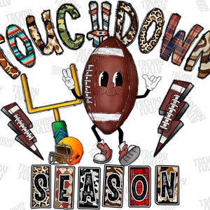 Touchdown Png, Touchdown Season Png, Distressed Football Png, Design ...