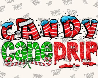 Candy Cane Drip Png, Candy Png, Christmas Png, Digital Download , Candy ...