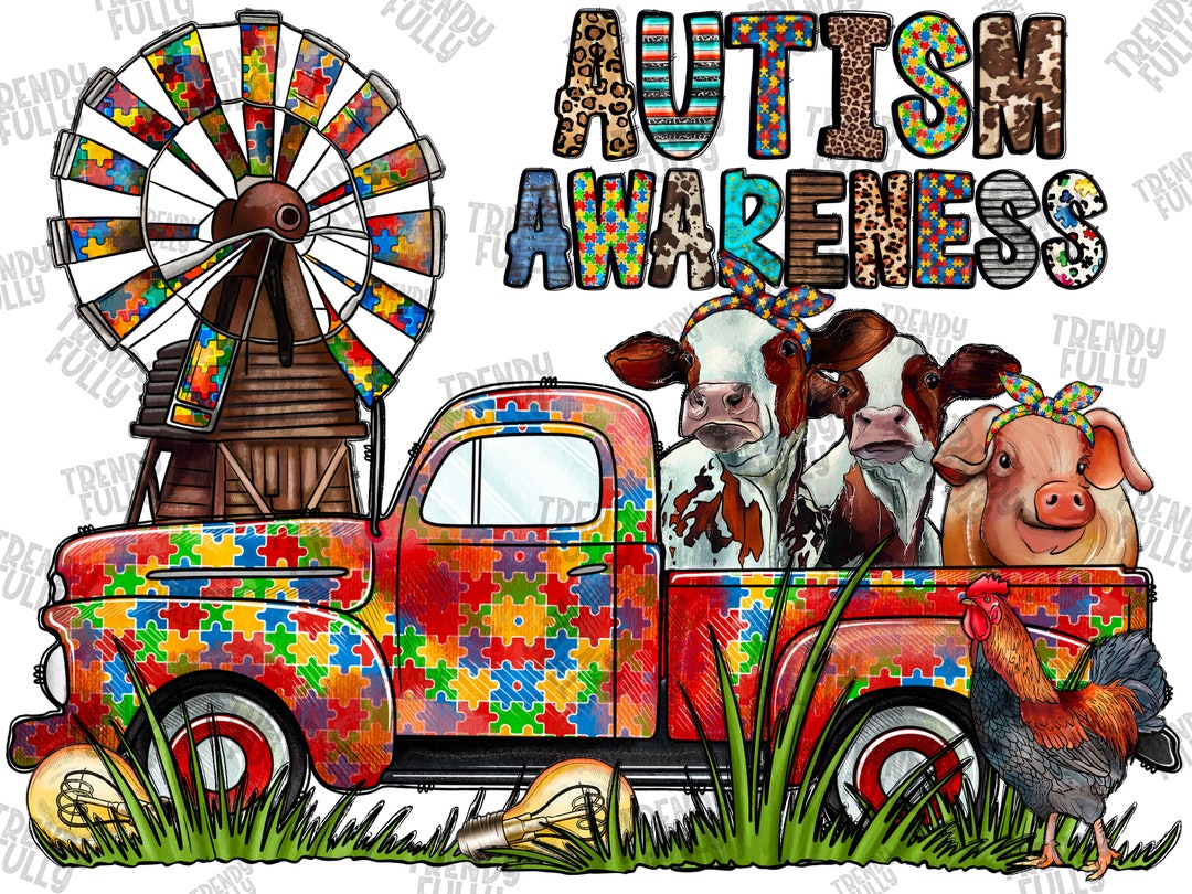 Autism Animal Truck Png, Truck Png, Autism Cow, Windmill, Autism ...