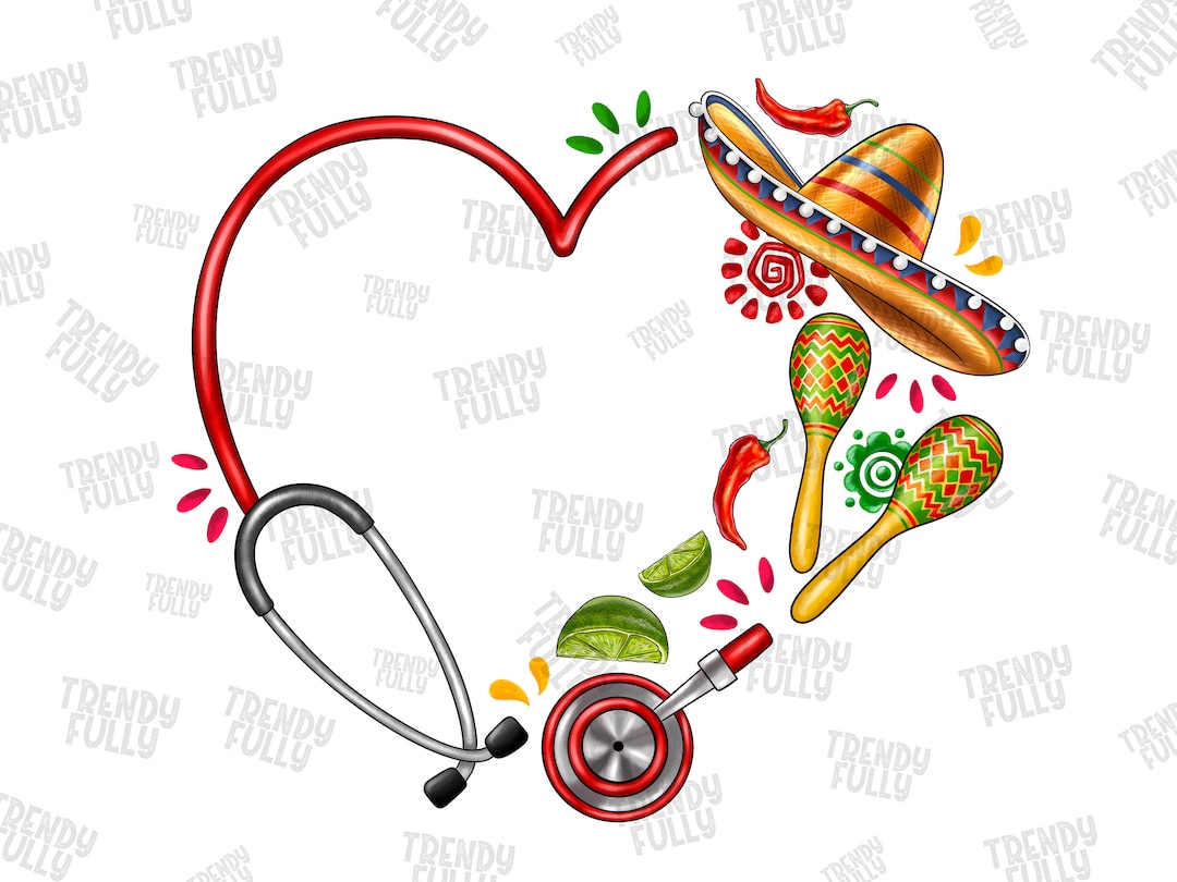 Mexican Nurse Heart Png, Sublimation Design, Western Png, Nurse Png ...