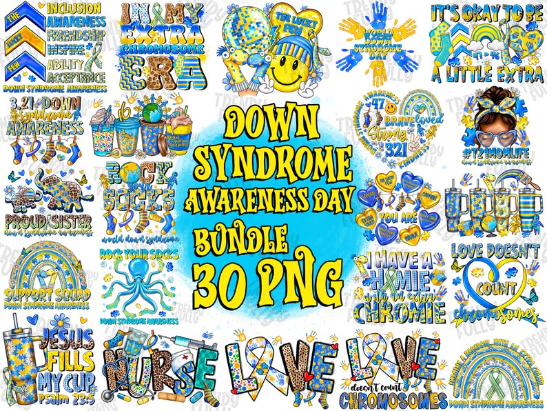Down Syndrome Png Bundle, Down Syndrome Awareness Day Png,bundle Png ...
