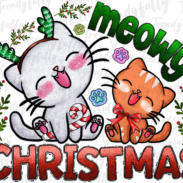 Meowy Christmas - Etsy