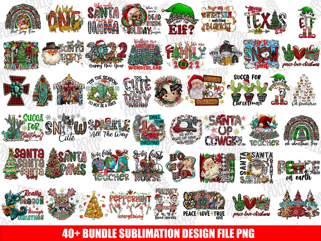 Christmas Bundle Png, Merry Christmas Png, Christmas Png, Western PNG ...