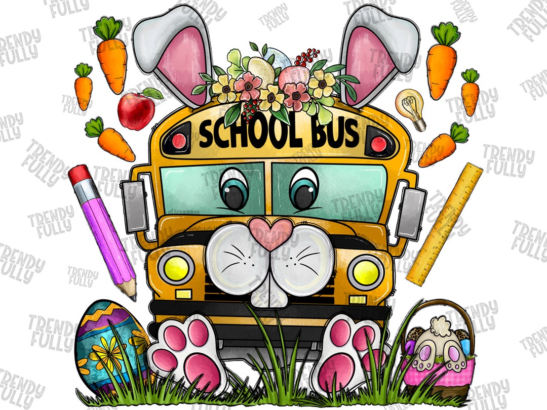 Easter Day School Bus Png Sublimation Design, Back to School Png ...