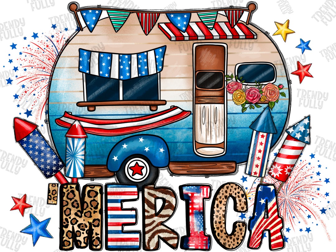Merica Camping Png, Sublimation Design, Camp Life, 4th of July Png ...