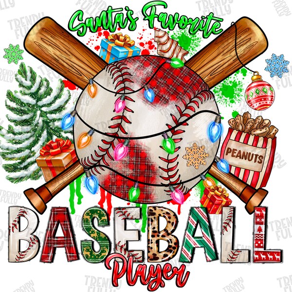 Baseball Christmas Svg - Etsy