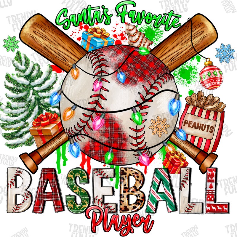 Baseball Christmas Svg - Etsy