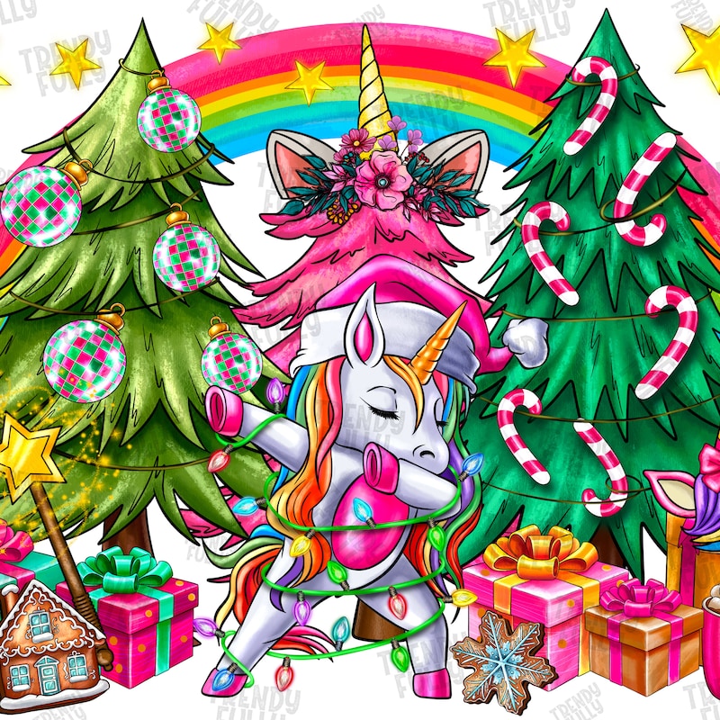Unicorn Christmas - Etsy