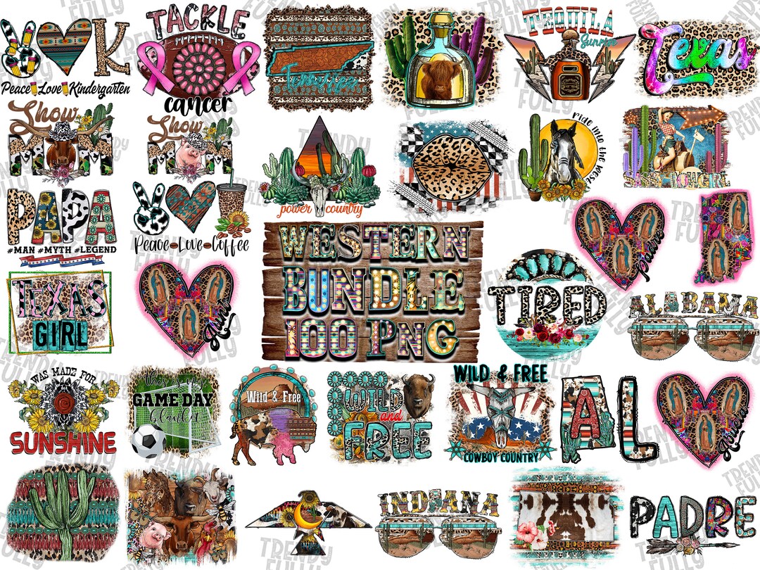 Western Bundle Png File, Cowhide, Christian Design, Faith, Western ...