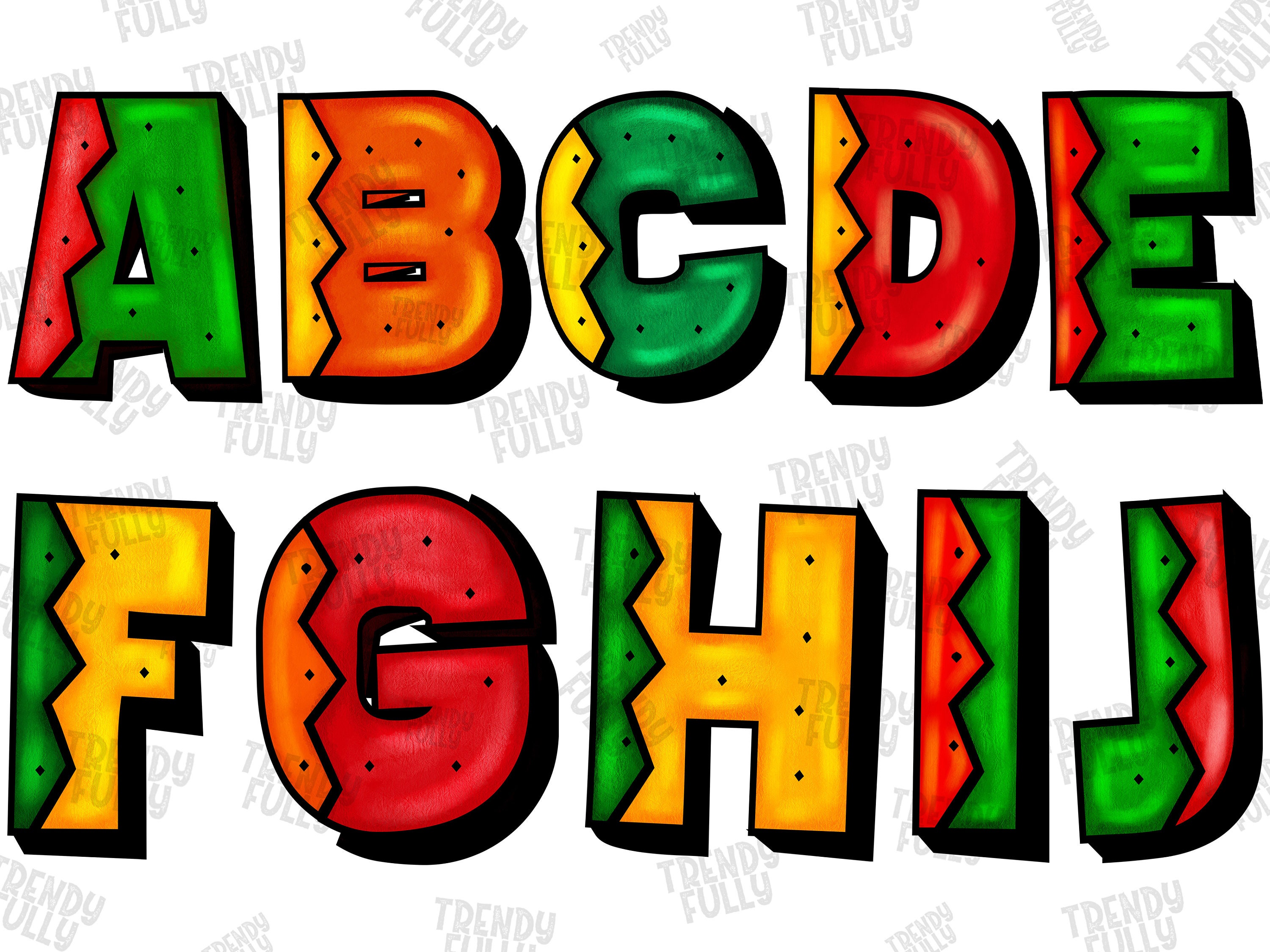 Fiesta Doodle Alphabet Bundle, Mexico Png, Sublimation Design, Cinco De ...