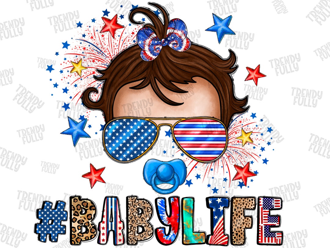 Baby Life PNG, Kids Life Png, Messy Bun, American Design, Baby Girl ...