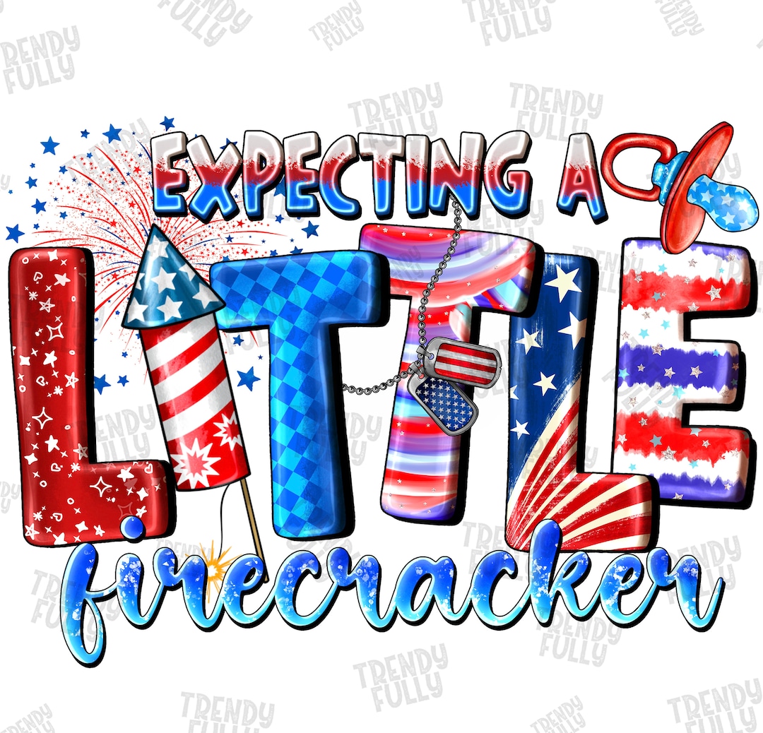 Expecting a Little Firecracker Png Sublimation Design Download, 4th of ...