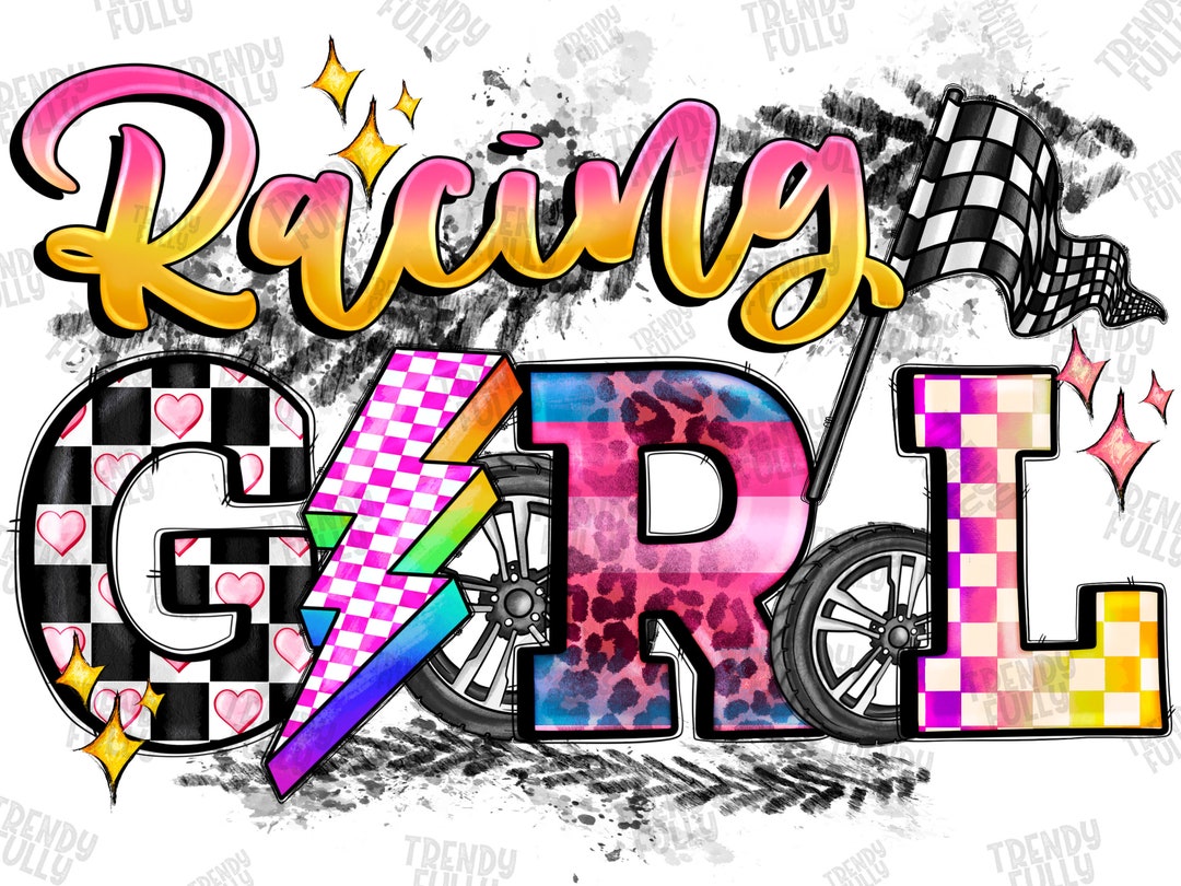 Racing Girl Png Sublimation Design Download, Race Sports Png, Racing ...