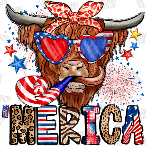 4th of July Cow Svg - Etsy