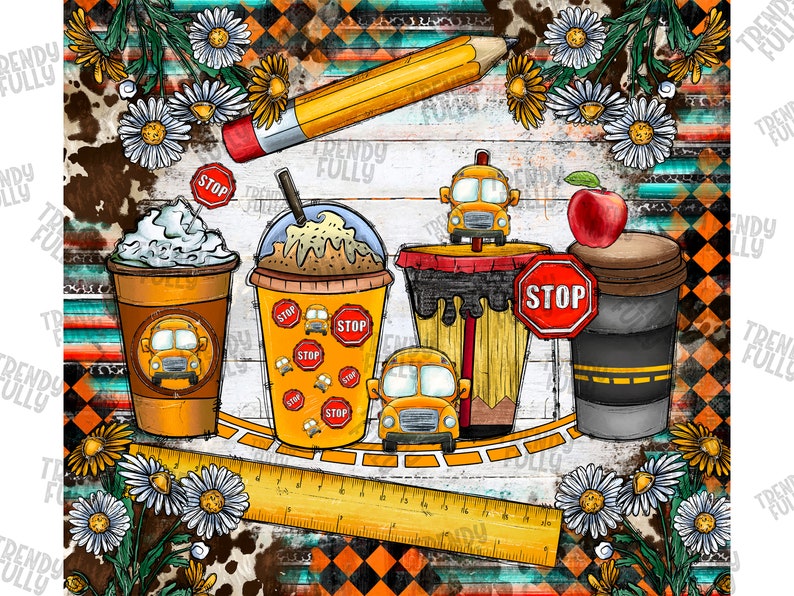 School Bus Drink Png School Bus Png Teacher Png Coffee - Etsy