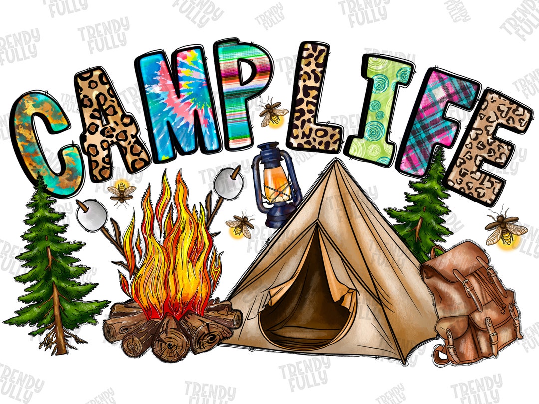Camp Life PNG File, Camp PNG, Camping Design PNG, Leopard, Camp Life ...