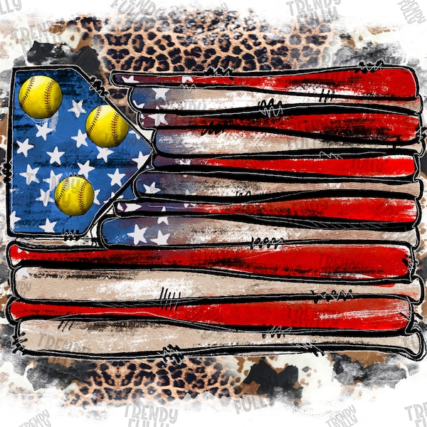 Softball American Flag Svg - Etsy