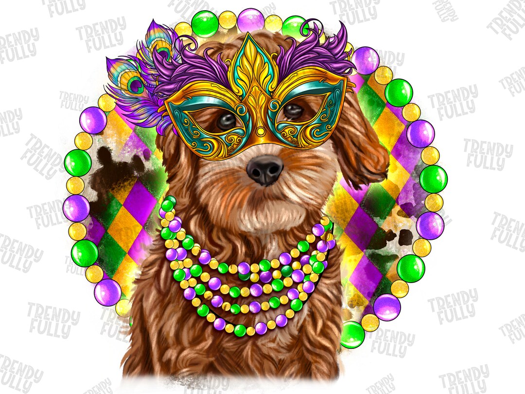 Mardi Gras Dog Png Sublimation Design Download, Happy Mardi Gras, Mardi ...