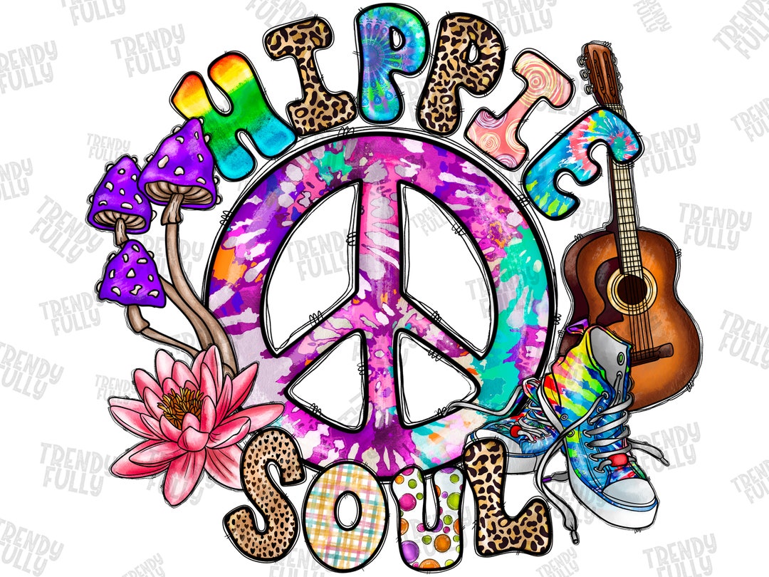 Hippie Soul Png File, Peace Png, Hippie Design, Guitar Png, Peace Png ...