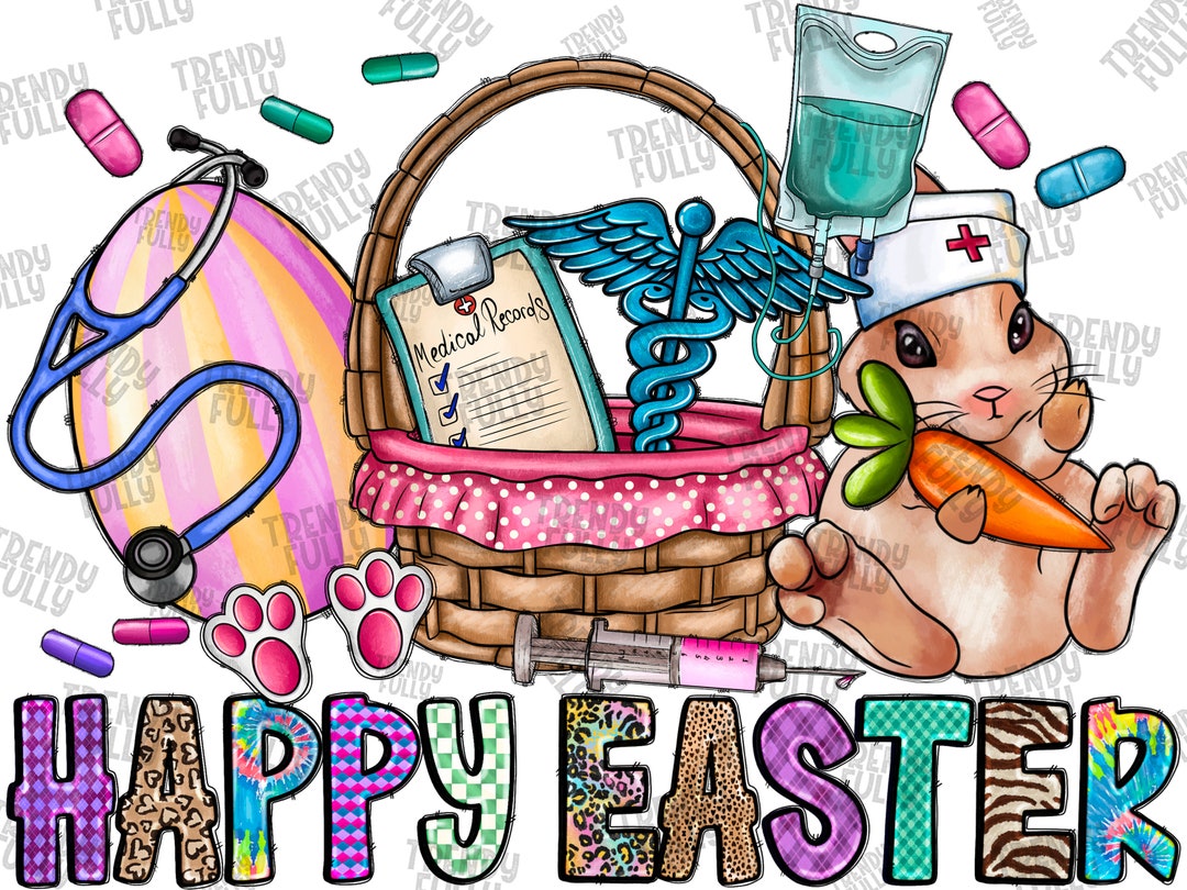 Happy Easter Egg Nurse Png Sublimation Design Download, Happy Easter ...