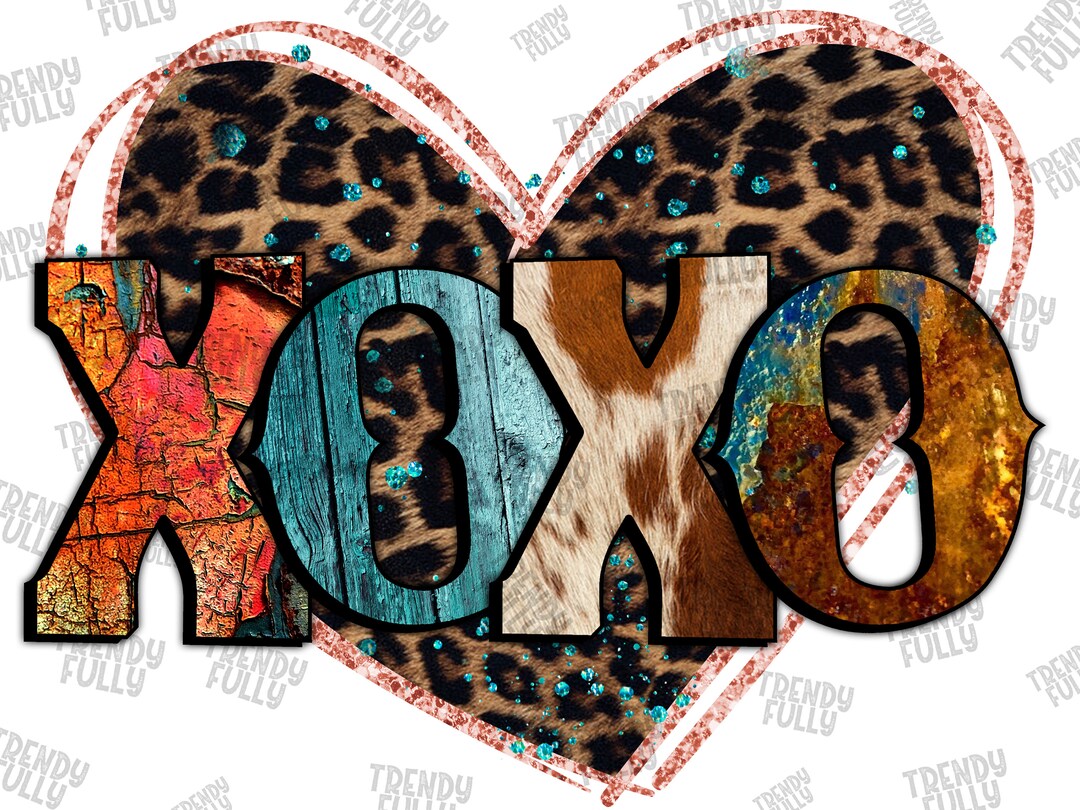 Xoxo Leopard Heart Png,be My Valentine,xo Xo Png,graphics Background ...