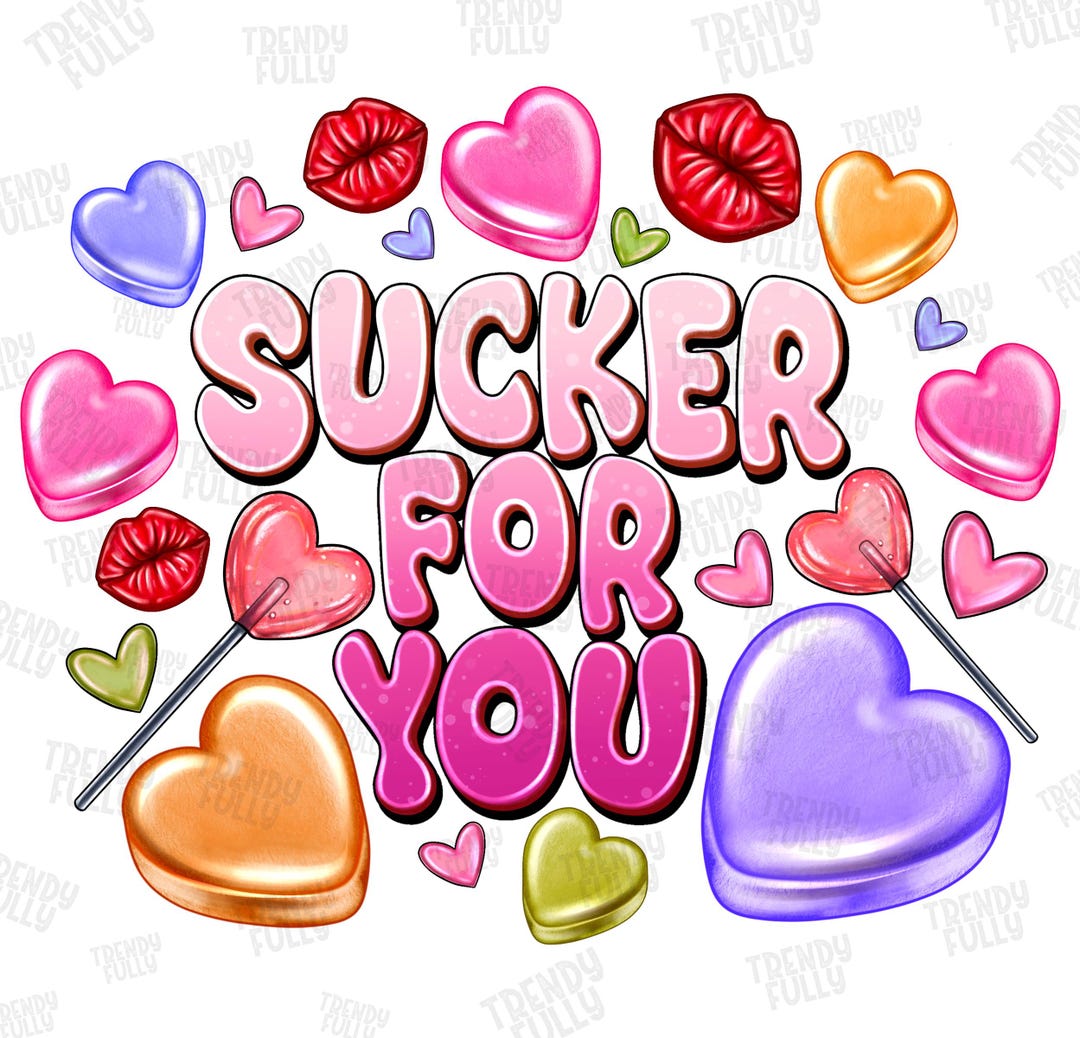 Heart Sucker Png Sublimation Design, Valentines Png, Candy Hearts Png ...