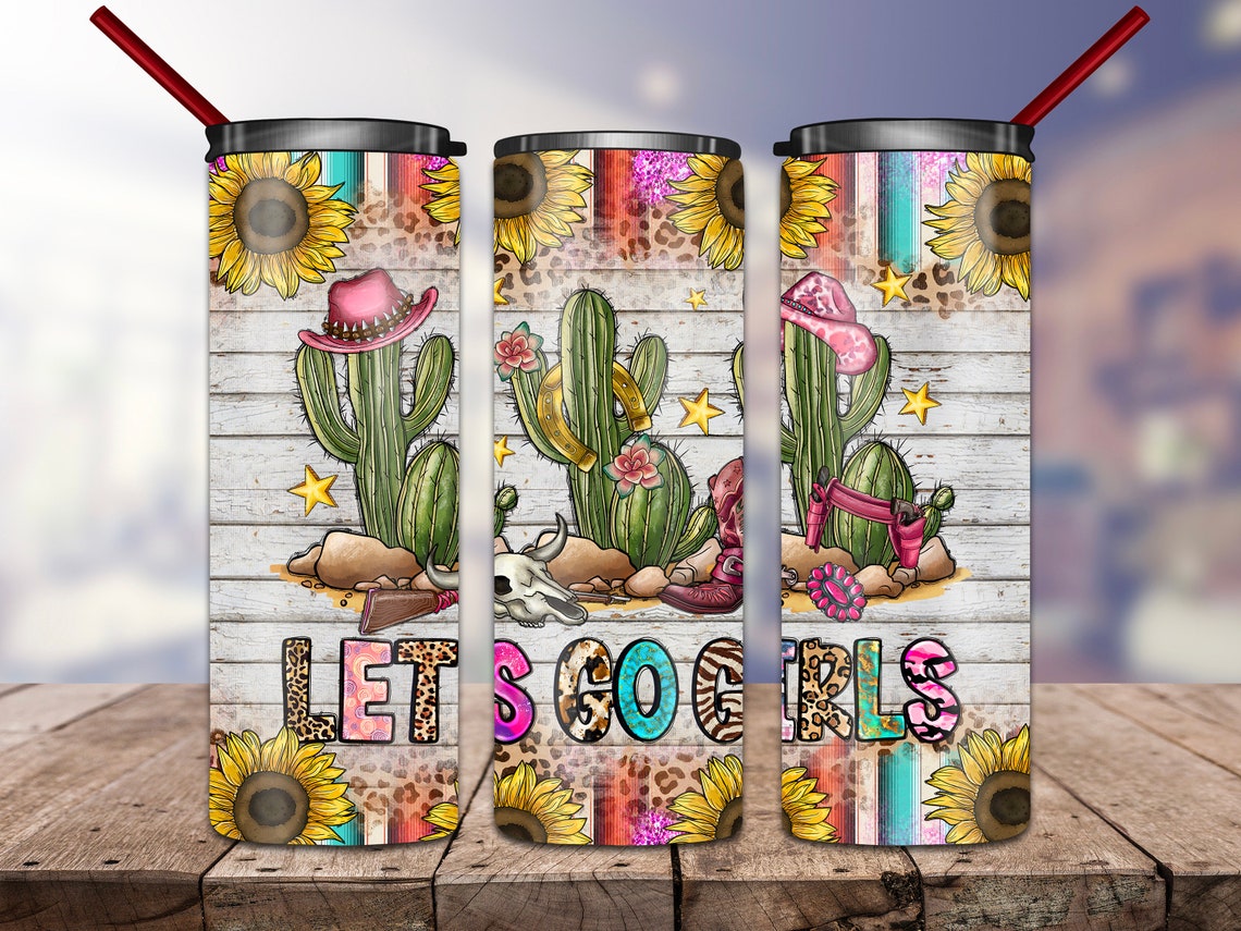 Let's Go Girls Tumbler Png, 20oz Skinny Tumbler Sublimation Designs ...