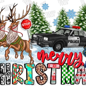 Merry Christmas Police Png, Police Car Christmas Png, Kids Police Car ...