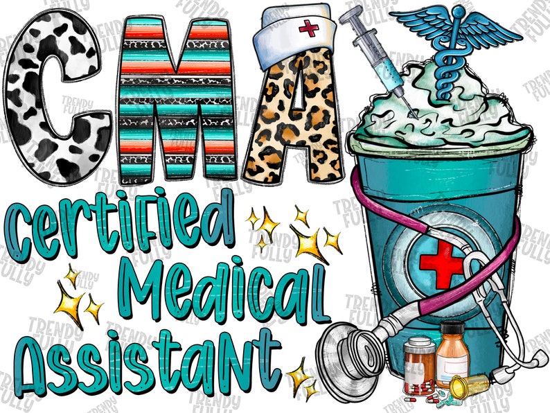 CMA Png Certified Medical Assistant Nurse Drink Coffee Png - Etsy