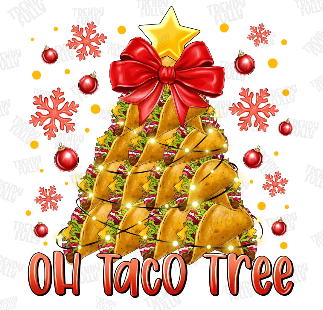 Oh Taco Tree Png, Mexican Christmas Png, Love Taco Png , Mexican Food ...