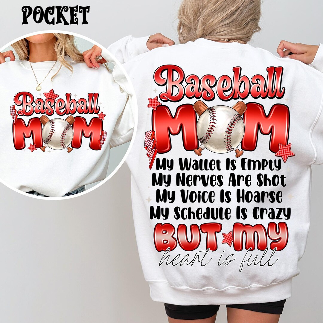 Baseball Mom My Wallet is Empty Png, Baseball Mom Png, Baseball Vibes ...