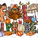 Fall Doodle Alphabet Bundle, Thankful Life PNG Letters,sublimation ...