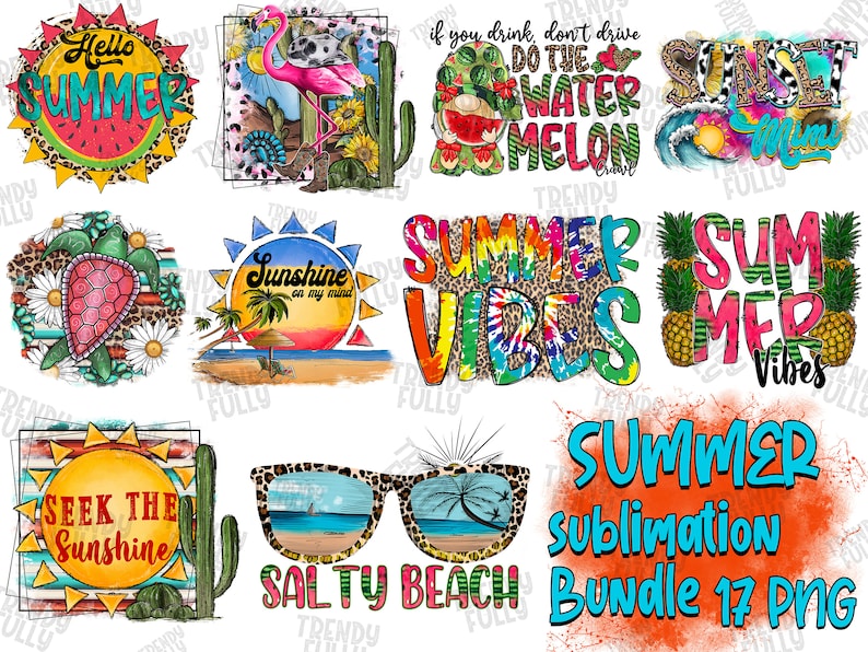 Summer Bundle Png Hello Summer Summer Life Png Beach Life - Etsy