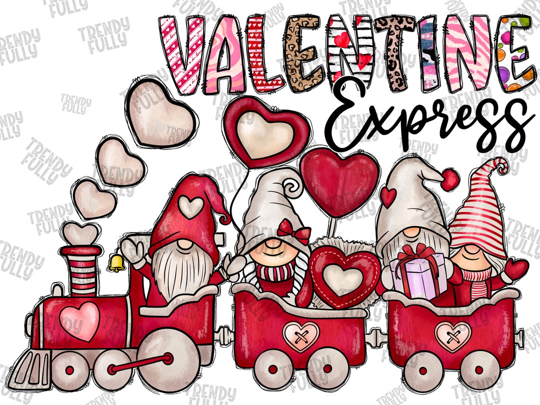 Valentine Express Png, Express Png, Gnome, Valentine Sublimation PNG ...