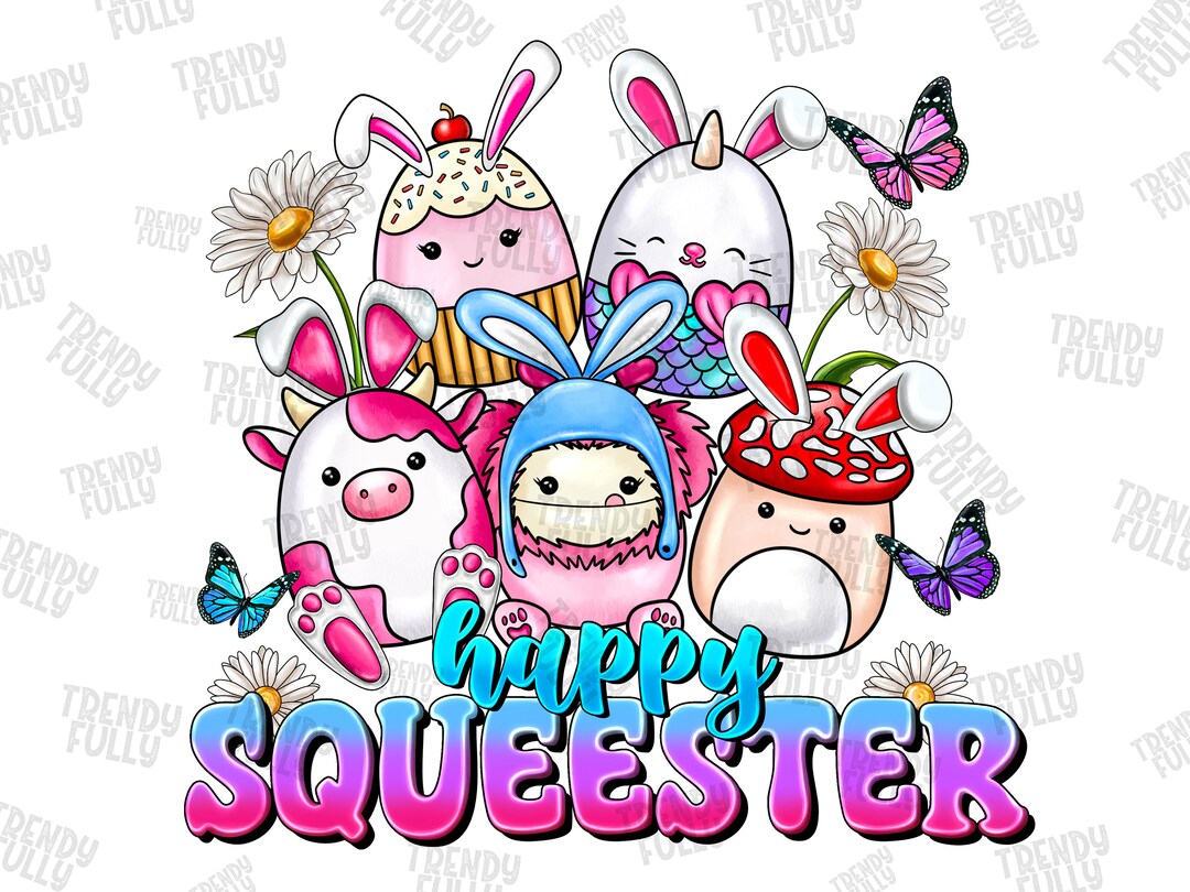 Squishmallow Easter Squad PNG File, Easter PNG, Happy Easter Bundle PNG ...