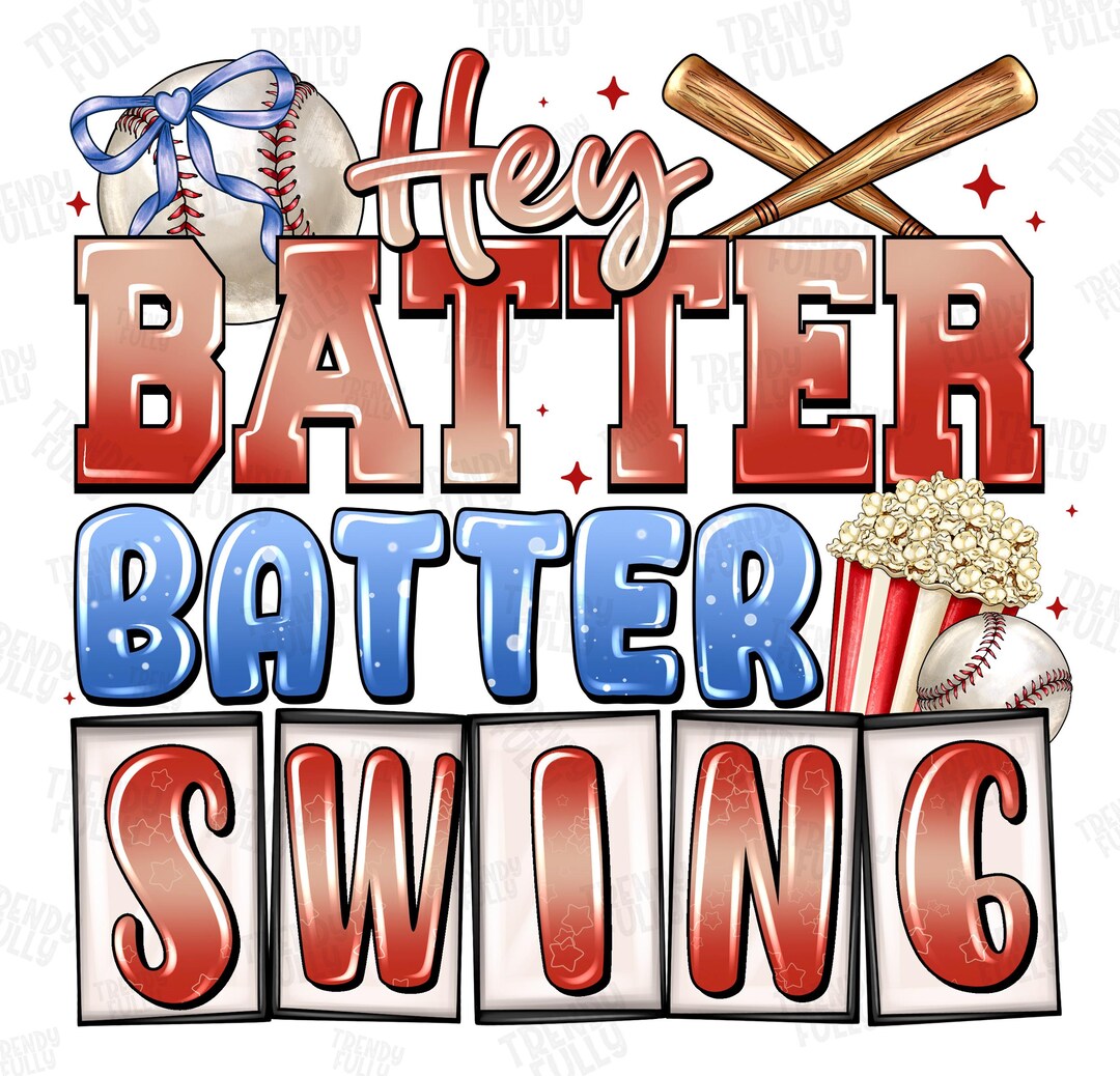 Retro Baseball Batter Batter Swing PNG Baseball Saying Png Game Day ...
