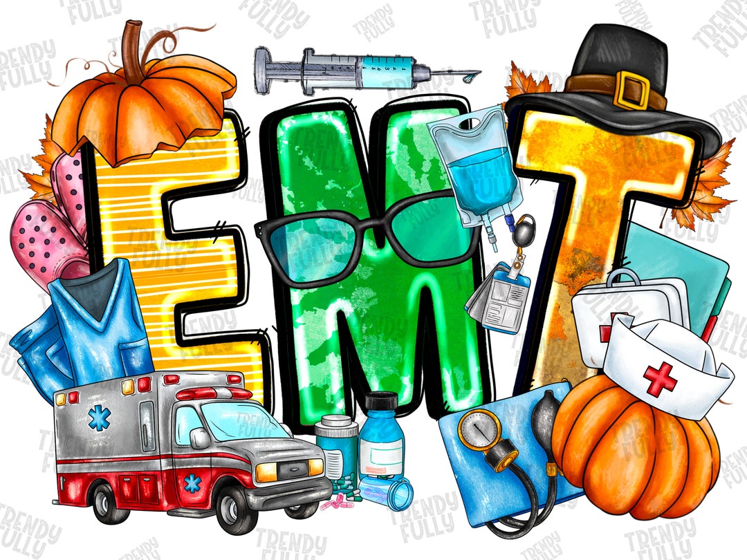 Emt Nurse Fall Png, Emergency Medical Technician Png Sublimation Design ...