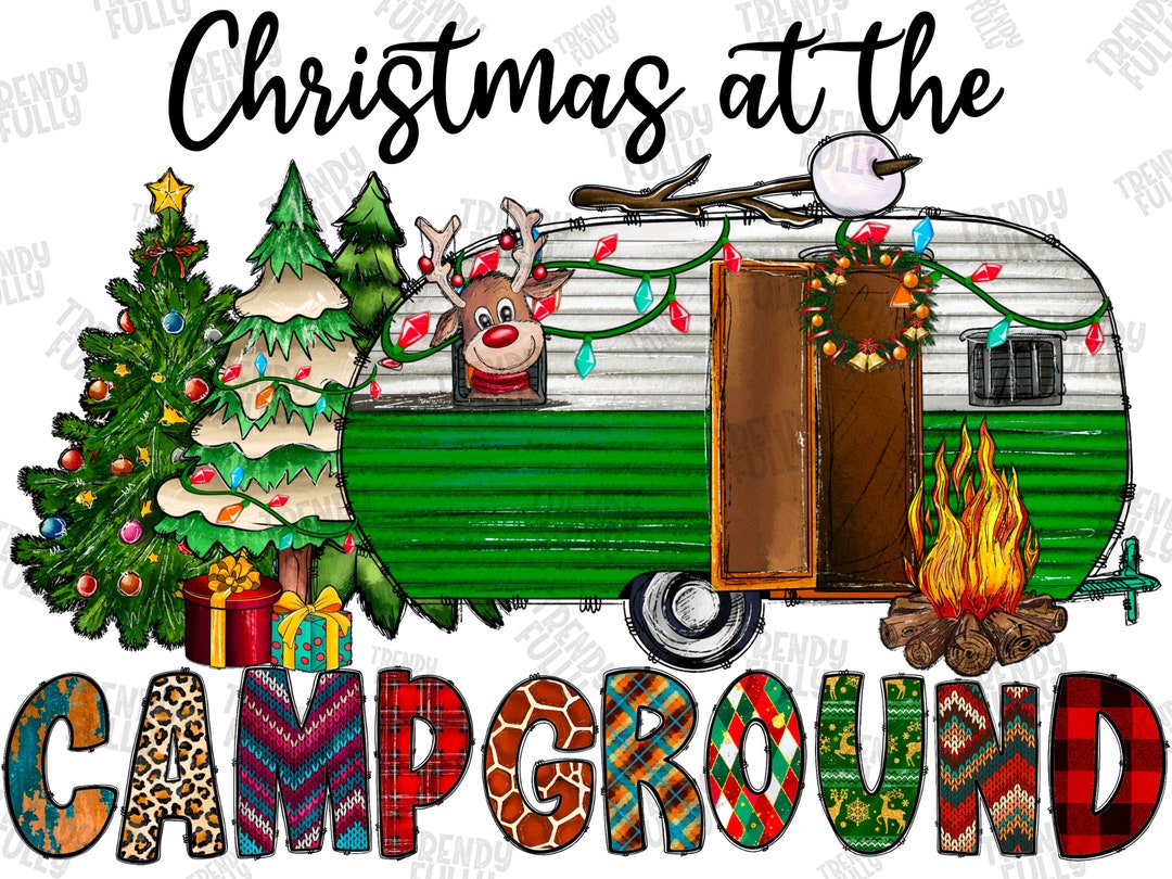 Christmas at the Campground Png, Christmas Camp Png, Christmas Camping ...