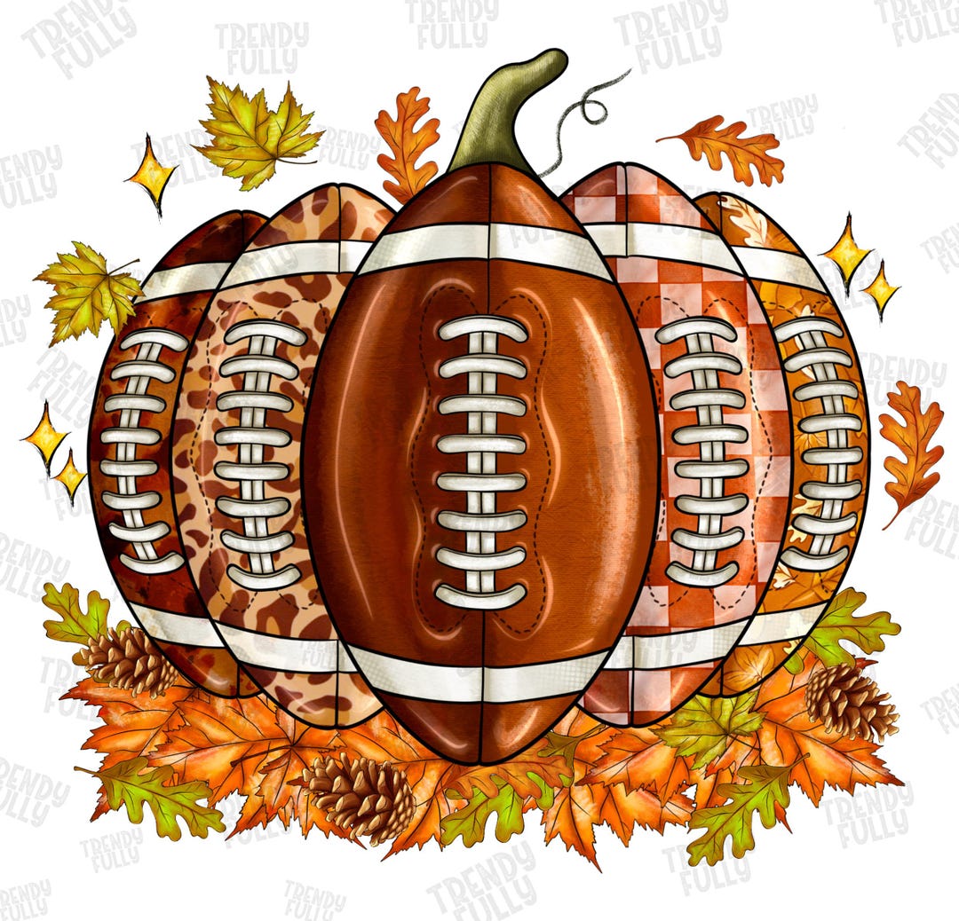 Fall American Football Png, Football Png, Autumn Football Png, Autumn ...