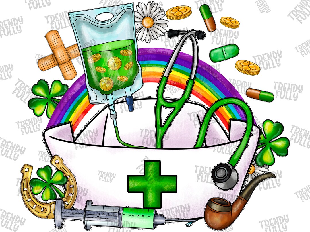 Nurse St.patrick's Day Png, Sublimation Design, Nurse Hat,st.patricks ...