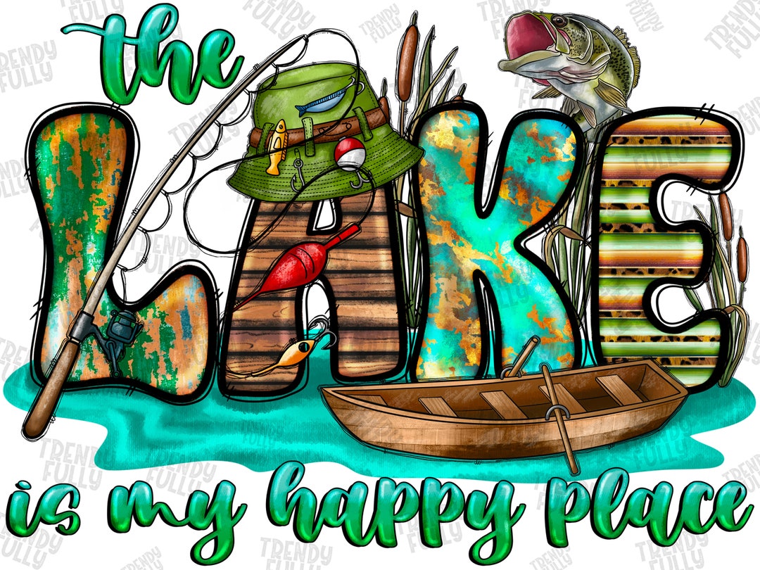 The Lake is My Happy Place PNG File, Lake PNG, Happy Place, Leopard ...