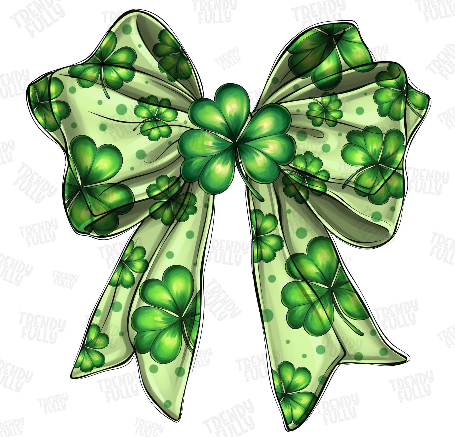 Coquette Patrick's Day Bow Png, Patrick Day Png, Shramrock Lucky Bow ...